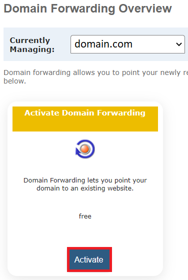 Domain Forwarding – Comcast Web Hosting
