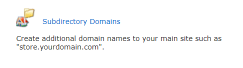 Subdirectory Domain Name (Subdomain) – Comcast Web Hosting