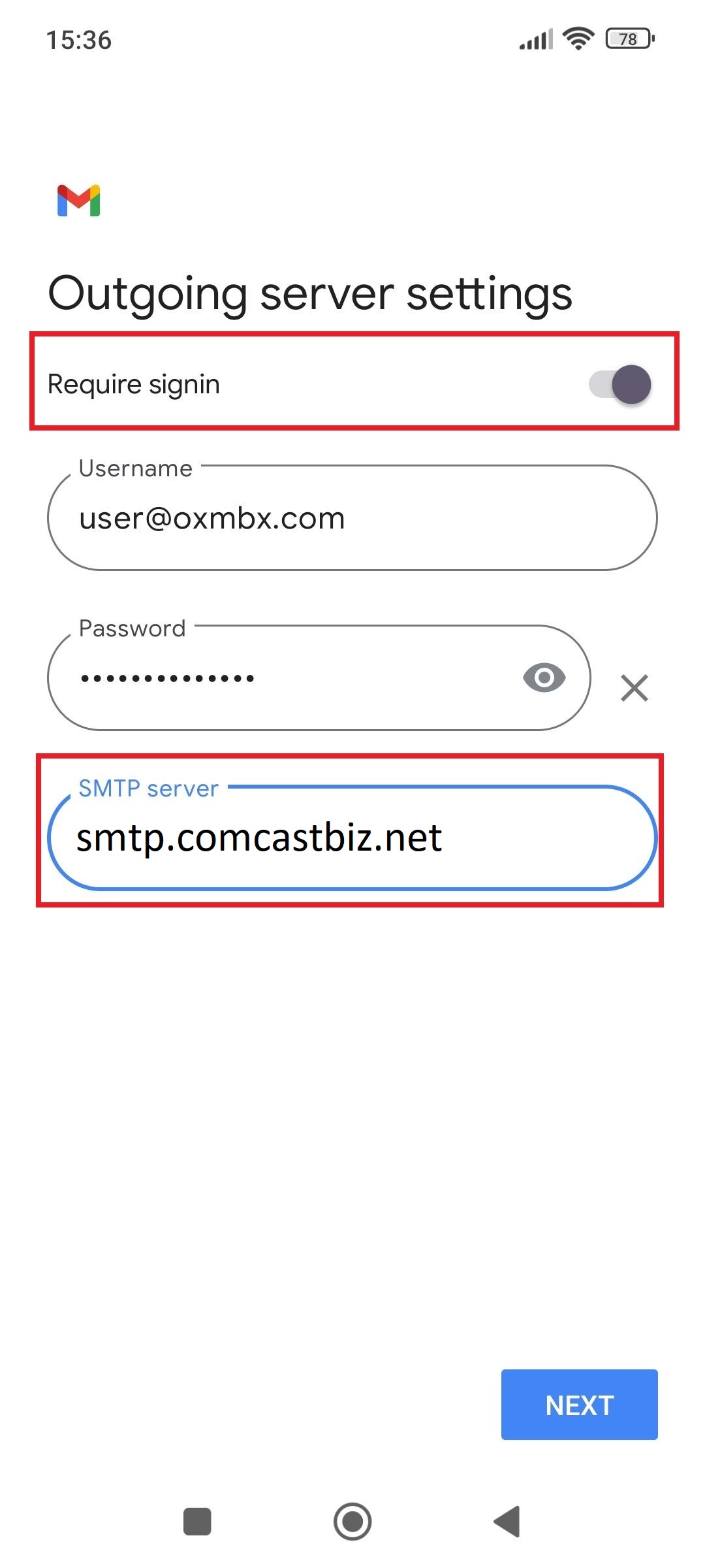 Configure Gmail app on Android Mobile Device (Phones, Tablets) – Comcast Web Hosting