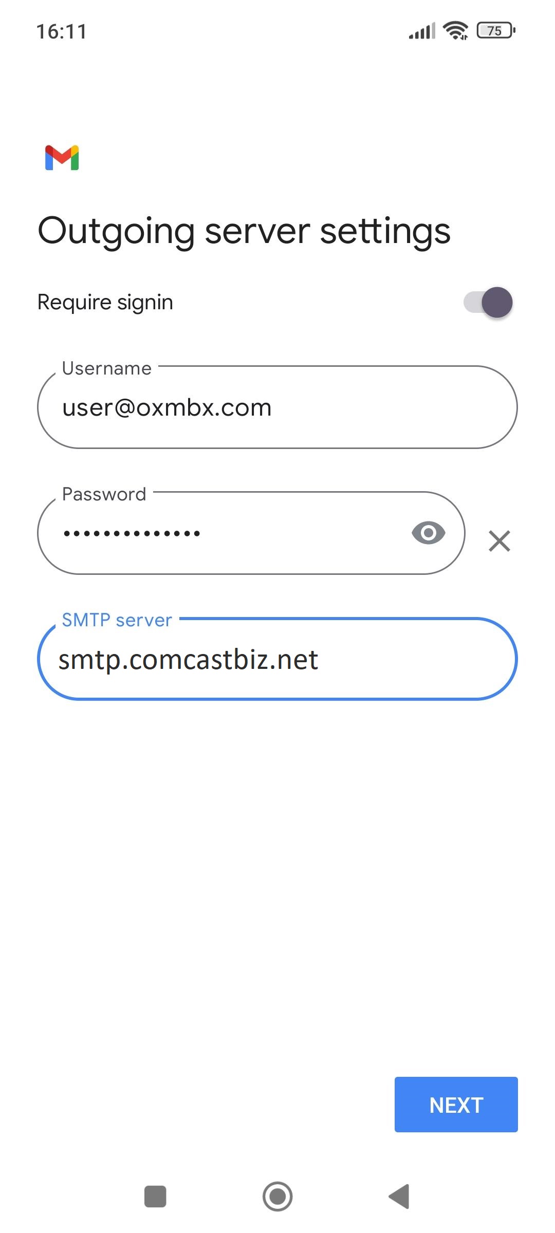 Configure Gmail app on Android Mobile Device (Phones, Tablets) – Comcast Web Hosting