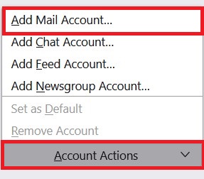 Configure Thunderbird for Windows – Comcast Web Hosting