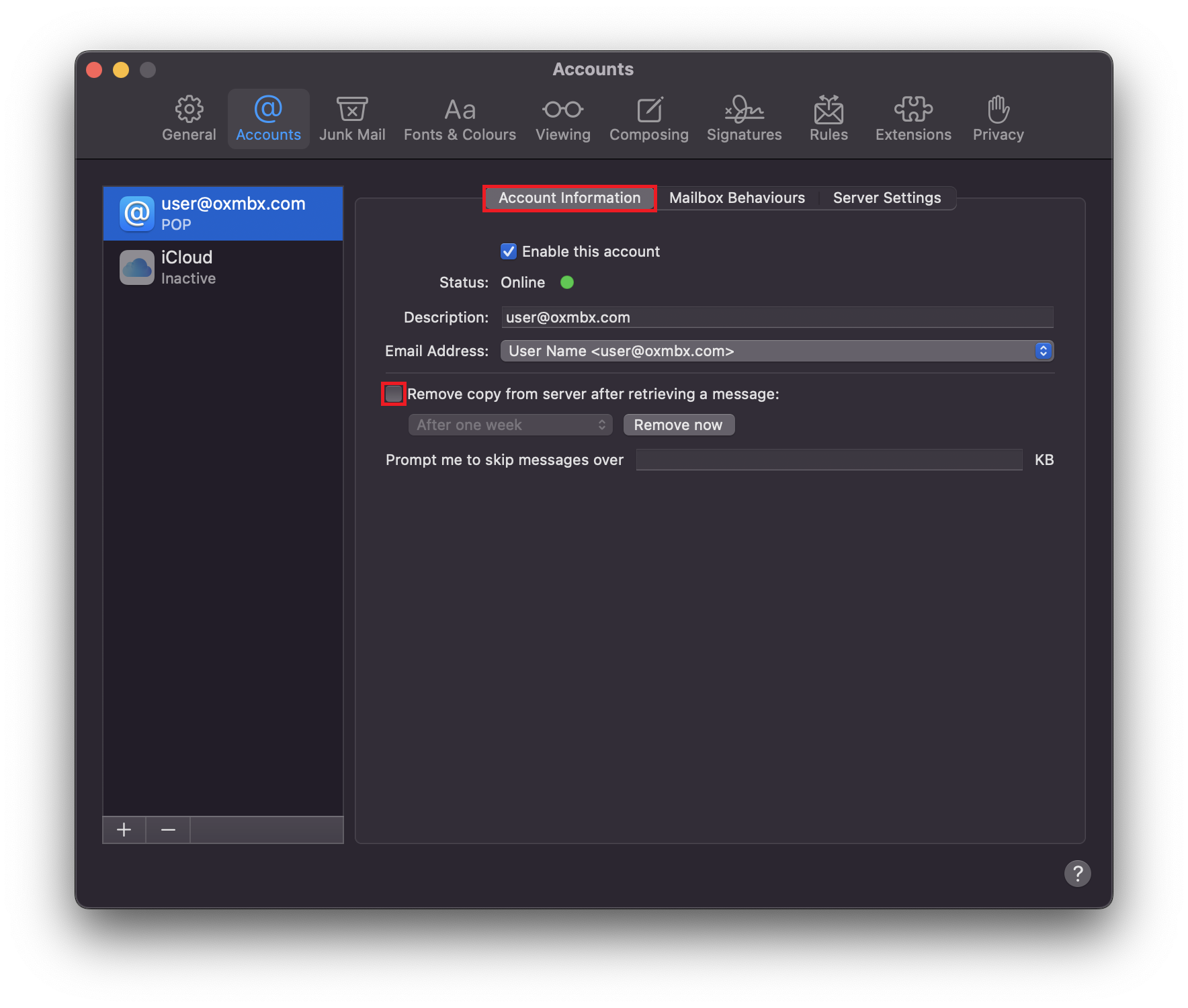 Configure Apple Mail (Mac Mail) – Comcast Web Hosting