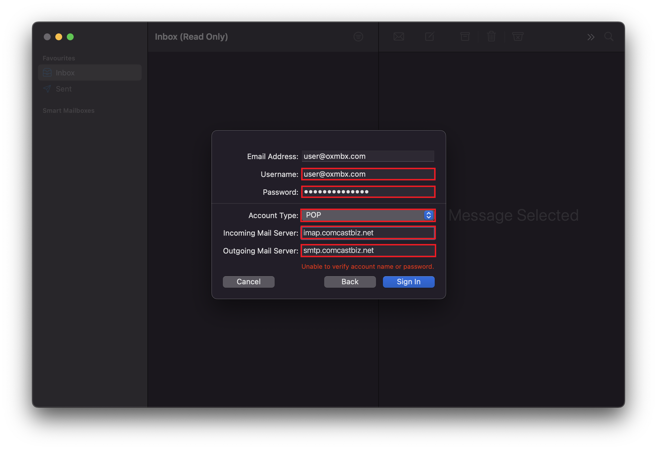 Configure Apple Mail (Mac Mail) – Comcast Web Hosting